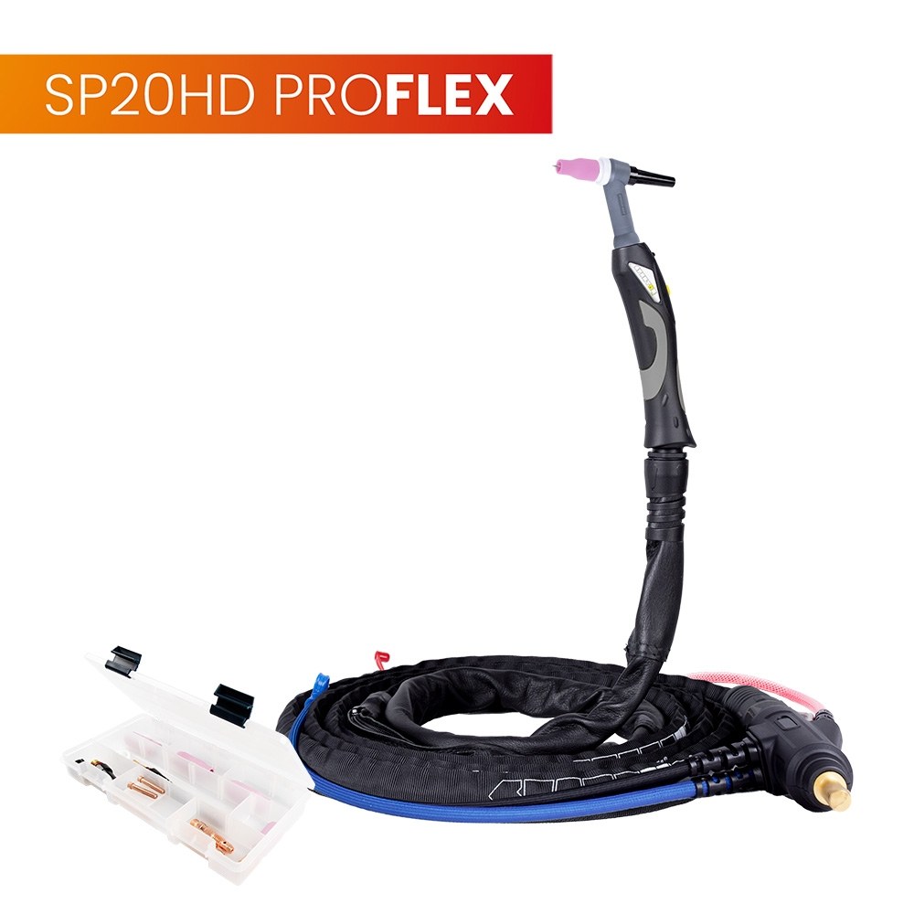 TIG 20HD torch, 4m, ProFLEX series, mini 1B, U package, SK35, 30cm hose ...